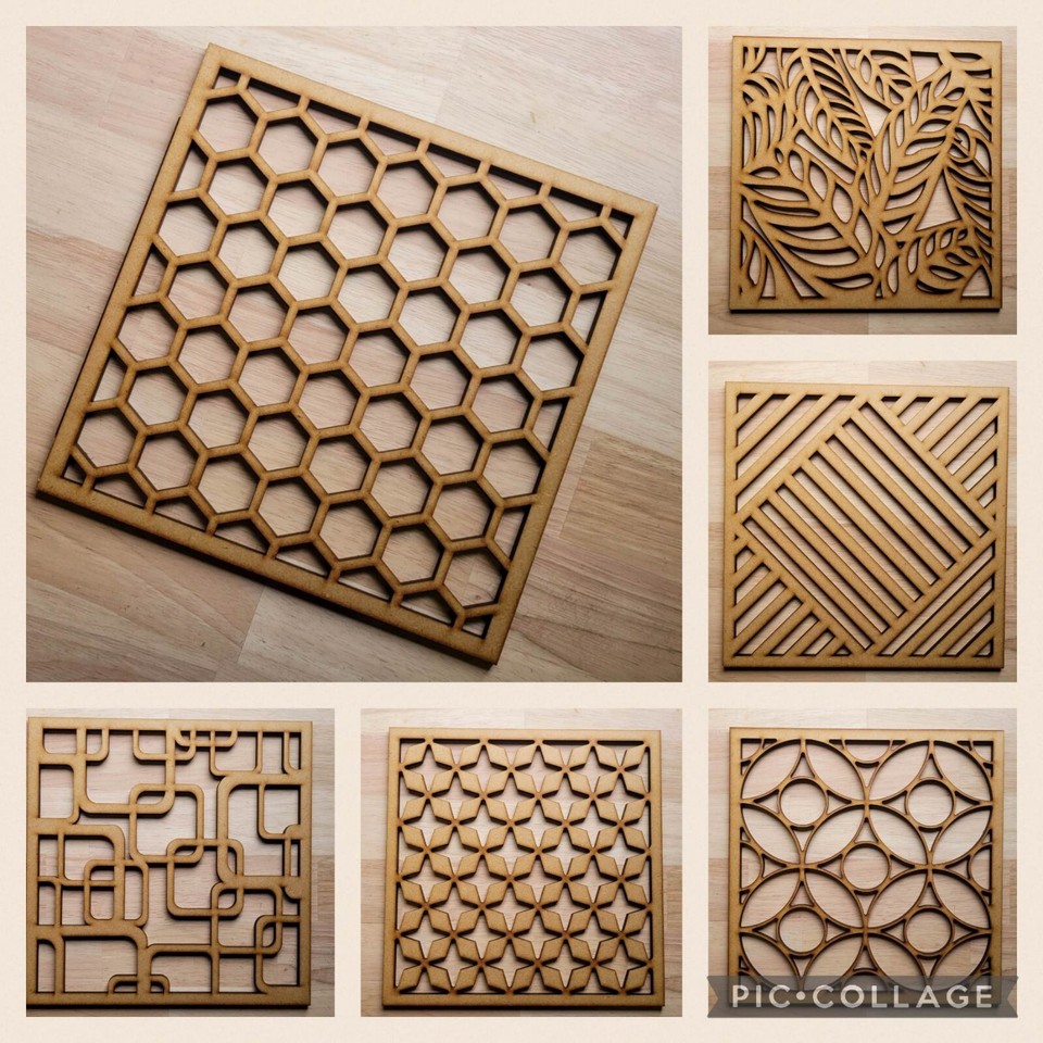 Tropical Leaf Decorative Screen Radiator Cabinet square MDF Panel 2ft x ...