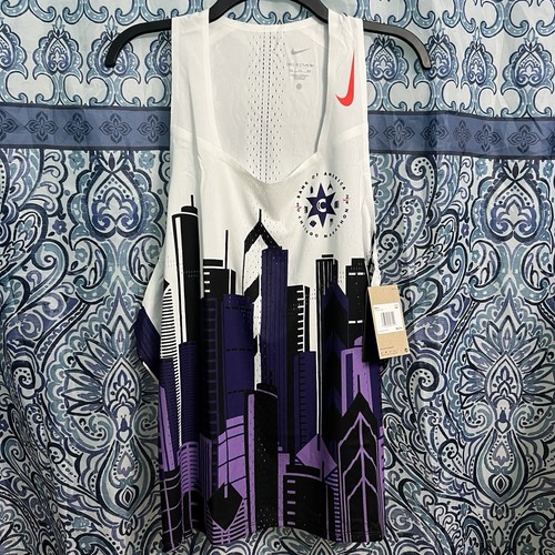 NEW Nike Dri-FIT ADV 2024 Chicago Marathon Singlet Top FV6335-100 Men’s ...