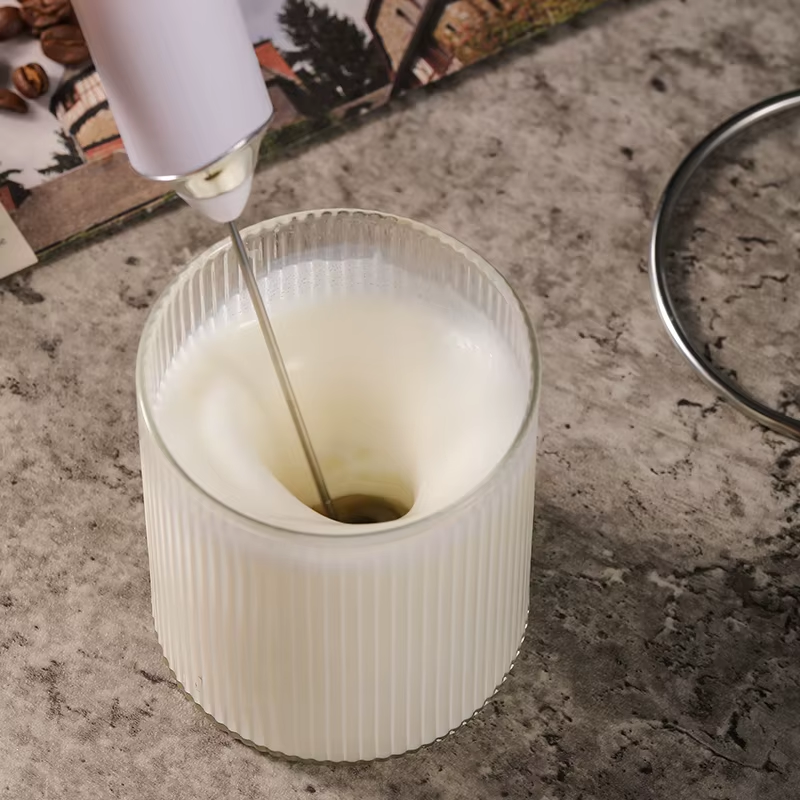 Handheld Double Stick Wireless Whisk Custard Foamer Mini Portable ...