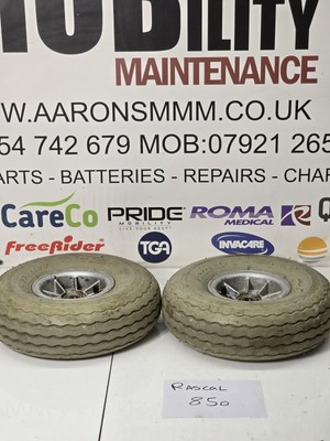 Rascal 850 mobility scooter parts Front Wheels And Tyres Pair | eBay UK