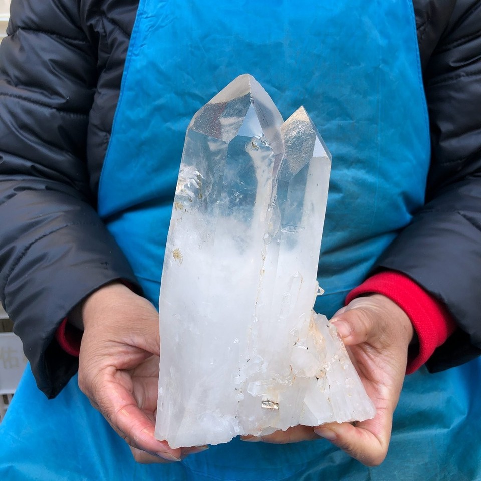 2060g Natural clear quartz cluster quartz crystal mineral specimen ...
