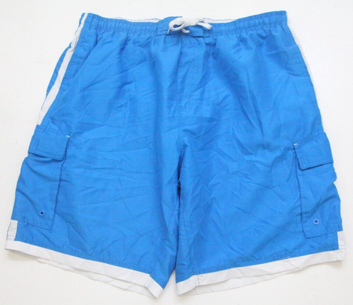 Burnside Swimming Shorts Blue Mans Polyester Lined XL 38" Waist 10.5 ...