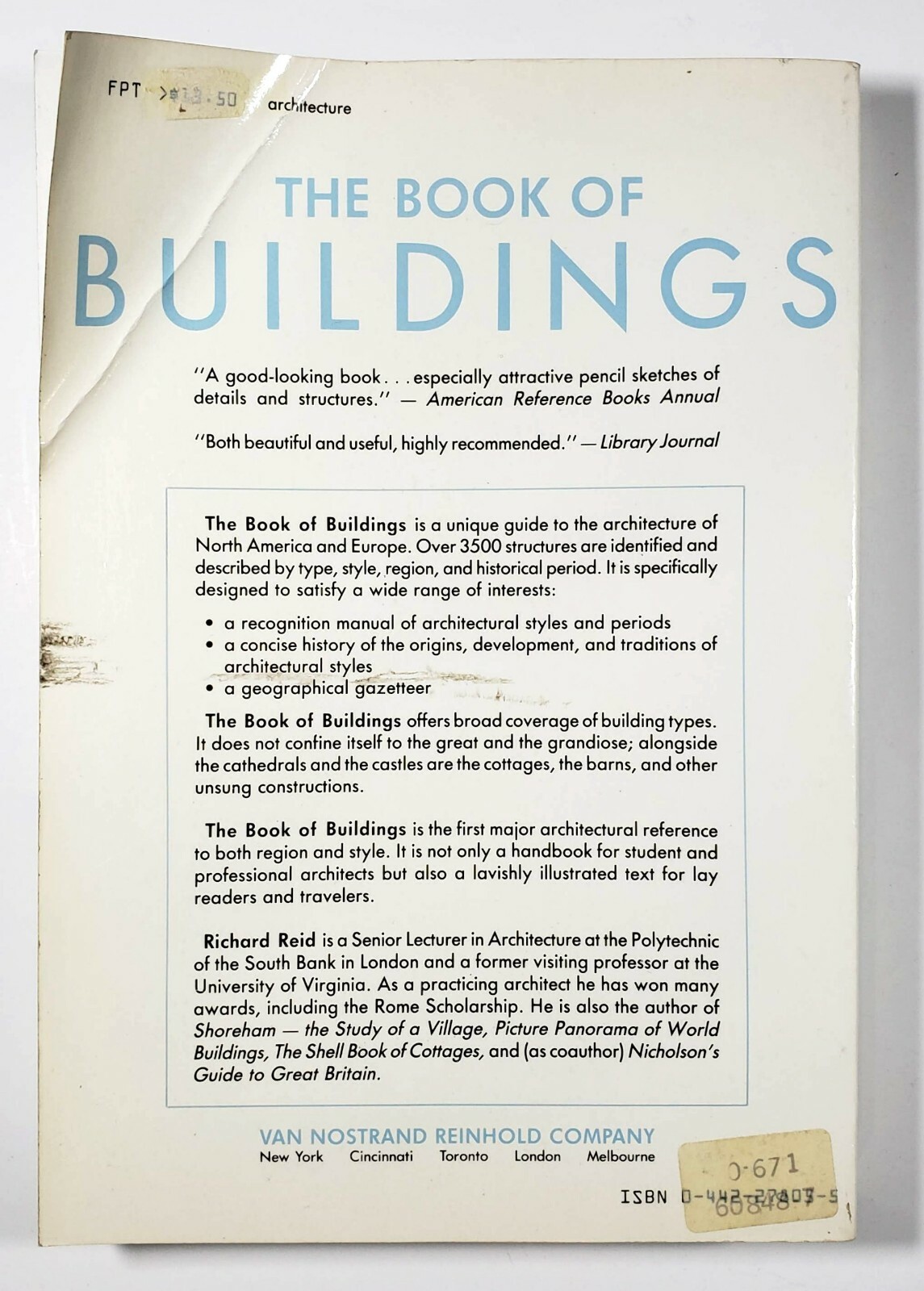 Book of Buildings Architecture of North America and Europe ...