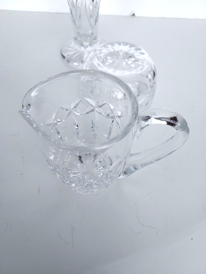 Waterford Crystal Vintage Kerry Creamer Sugar & Butterfly vase , 3 pc ...
