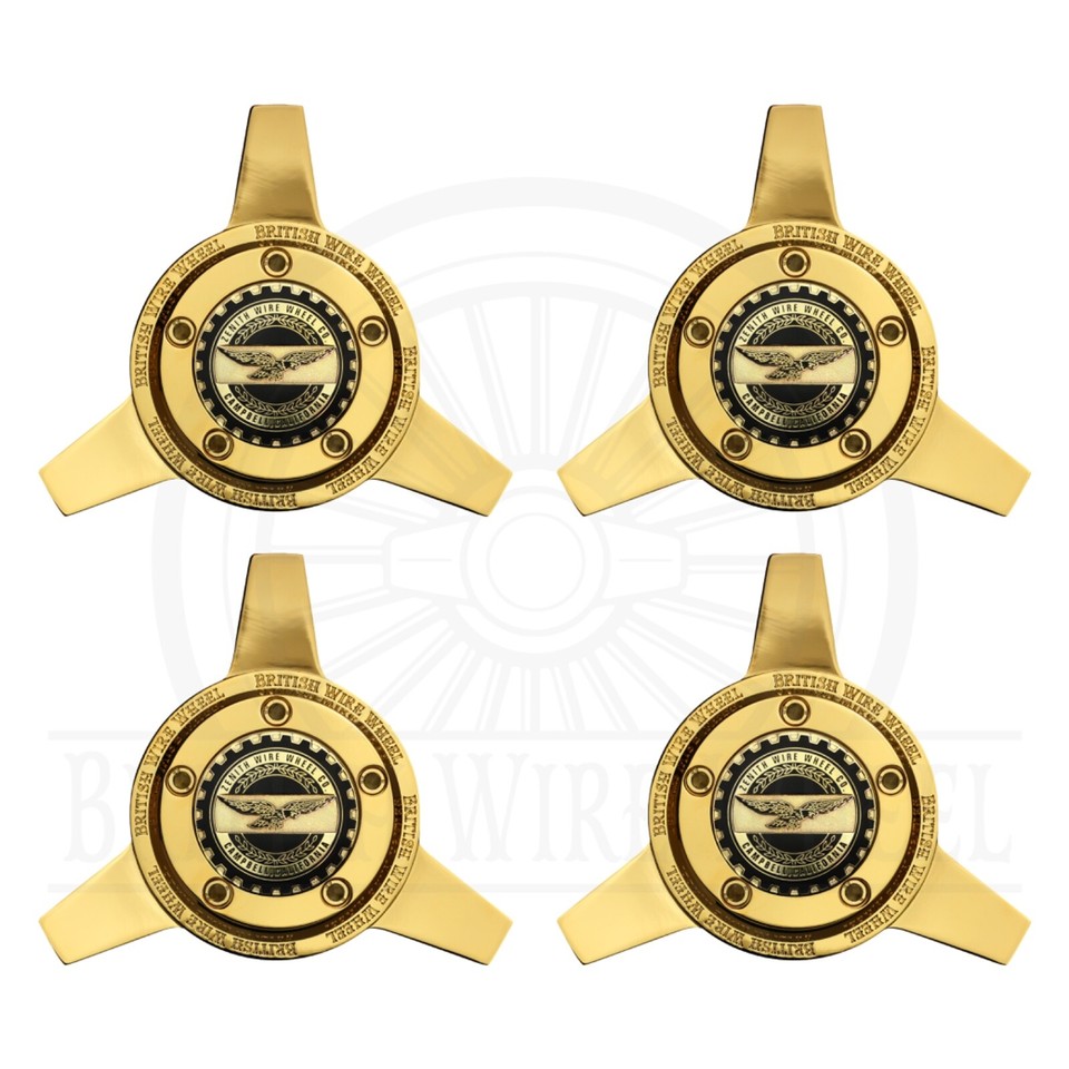 Gold KO Spinner Caps with Zenith Gold & Black Wire Wheel Chip Emblems ...