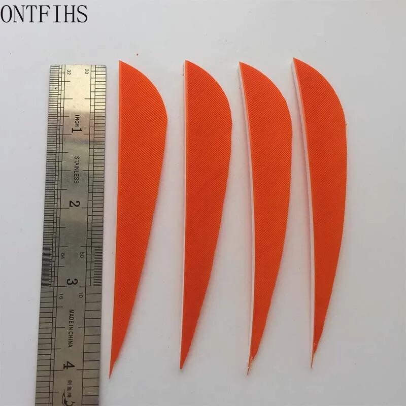 50PCS 4 Inch Parabolic Arrow Fletching Feathers Fletches RW LW | eBay