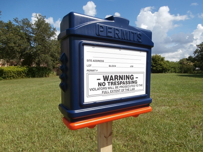 EZ Permit Box 100% Recyclable All Weather Permit Posting Box Made in ...