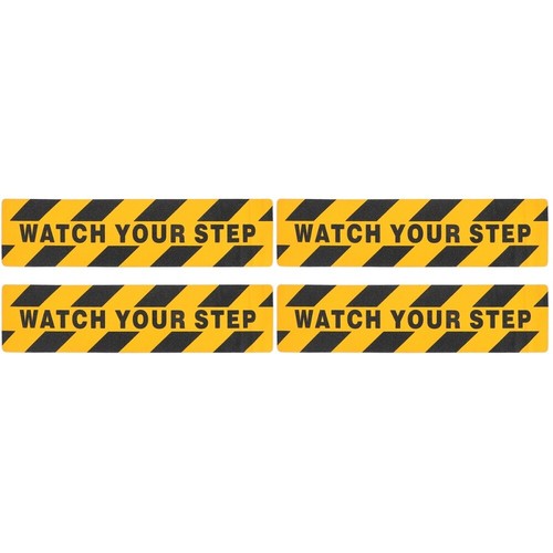 4 Pcs Watch Your Step Caution Tape Adhesive Safety Tape Steps | eBay