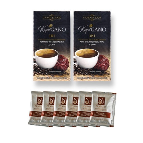 2x Ganocafe 3 in 1 Gano Excel Coffee Reishi Ganoderma Lucidum Extract ...