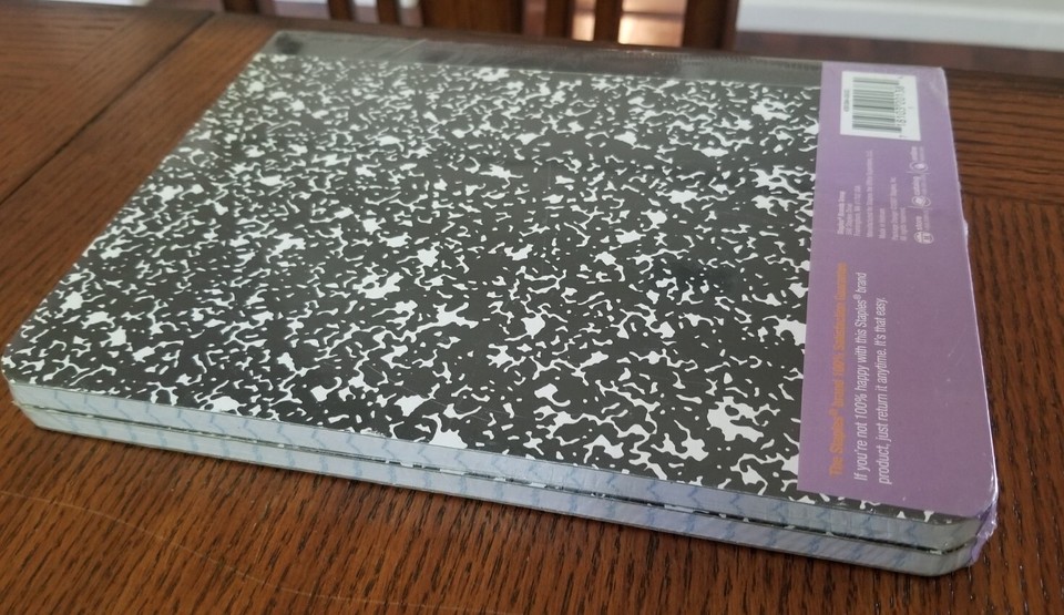 2-pack Staples Composition Books 201384 Wide Ruled each 100 Pages NEW ...