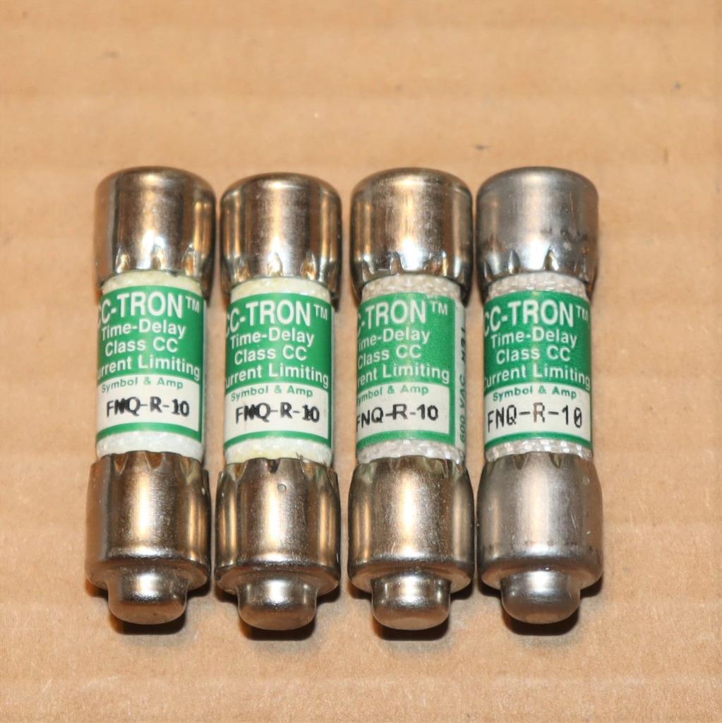 One Lot of 4 Buss Bussmann CC-Tron FNQ-R-10 10 Amp Tested Fuses | eBay