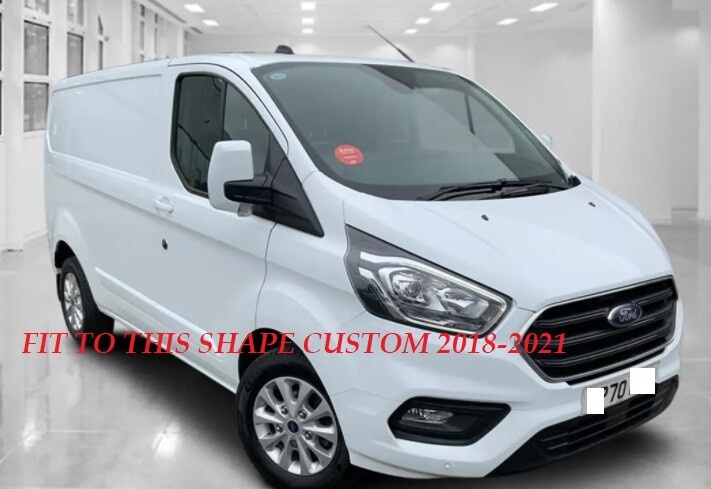 Sun Visor And Bug Guard Solid Black Acrylic 2018-2022 FOR FORD Transit ...