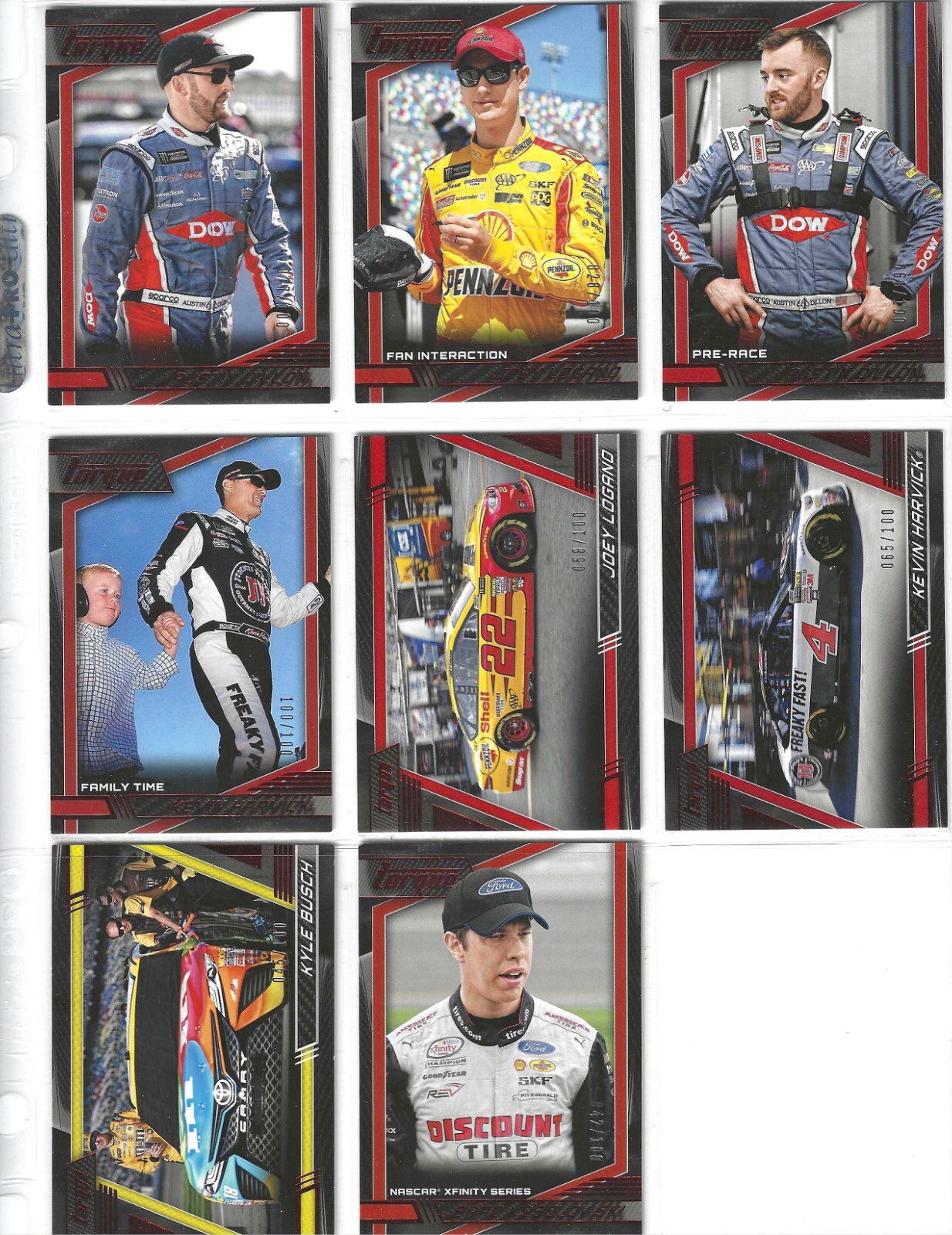 2017 Panini TORQUE RED NUMBERED #44 Brad Keselowski #042/100!-ONE CARD ...