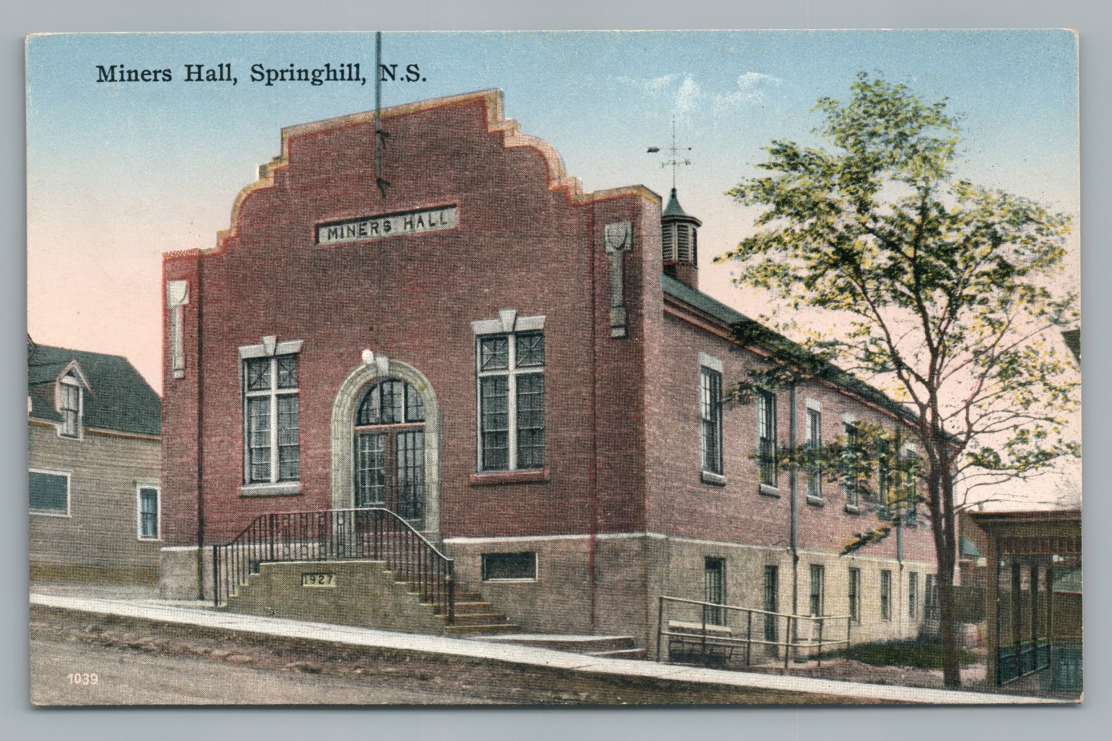 Miners Hall SPRINGHILL Nova Scotia—Rare Antique Postcard 1931 | eBay