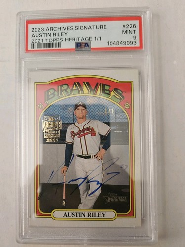2023 Austin Riley 1/1 Archives Signature 2021 Topps Heritage | eBay