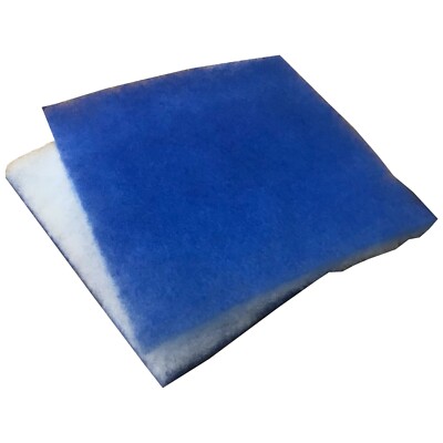 10 - 12"x12" BLUE BONDED AQUARIUM FILTER MEDIA PAD - FILTER FIBER FLOSS ...