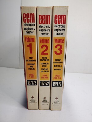 EEM Electronic Engineers Master 3 Volume Books 1971-72 United Technical ...