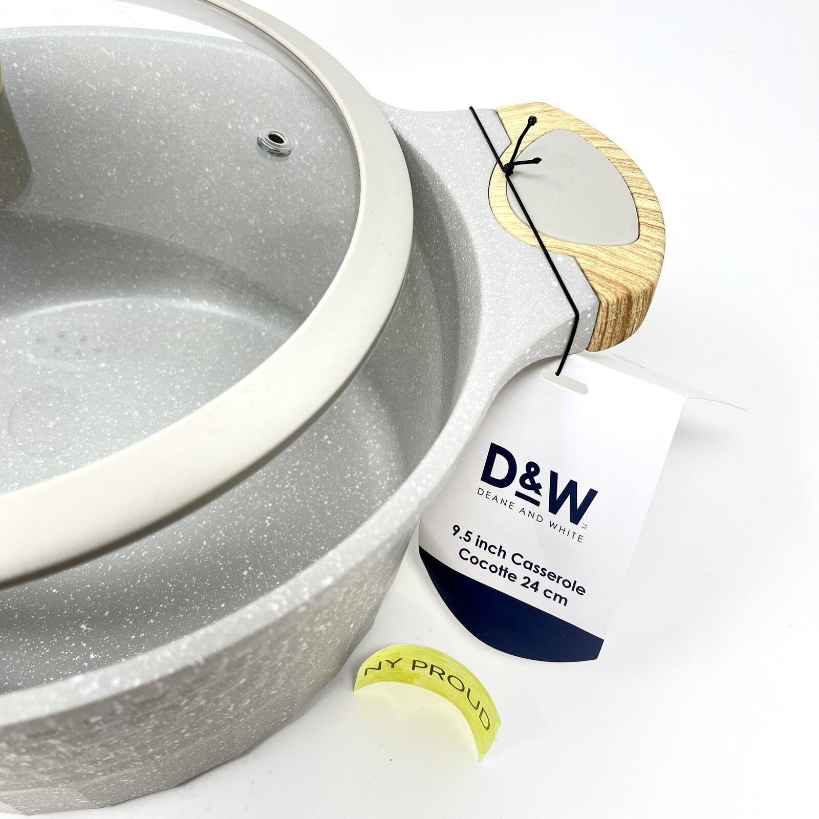 D&W Casserole/Pot With Glass Lid 9.5”Inch Deane&White Cookware For All ...
