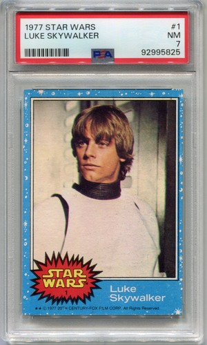 1977 Star Wars Luke Skywalker #1 Trading Card PSA 7 NM Rookie | eBay