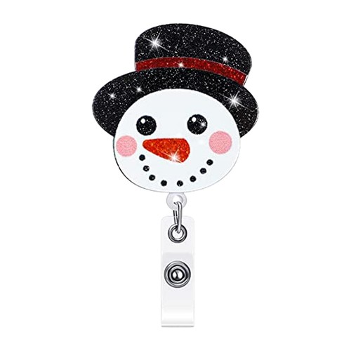 Christmas Badge Reel Retractable ID Badge Holder With Clip Christmas ...