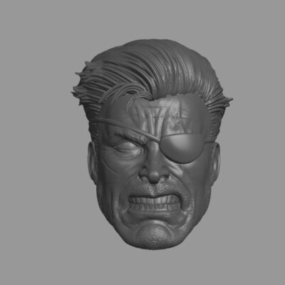 Classic Marvel Nick Fury v2 SHIELD Marvel Comics custom head for action ...