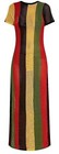 Ladies Rasta 100% Cotton Multicolored Side Slit String Mesh Maxi Dress ...