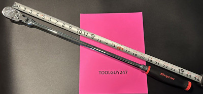SNAP ON TOOLS 1/2" Drive 25" Long Handled RED Dual 80 Flex Head Ratchet ...