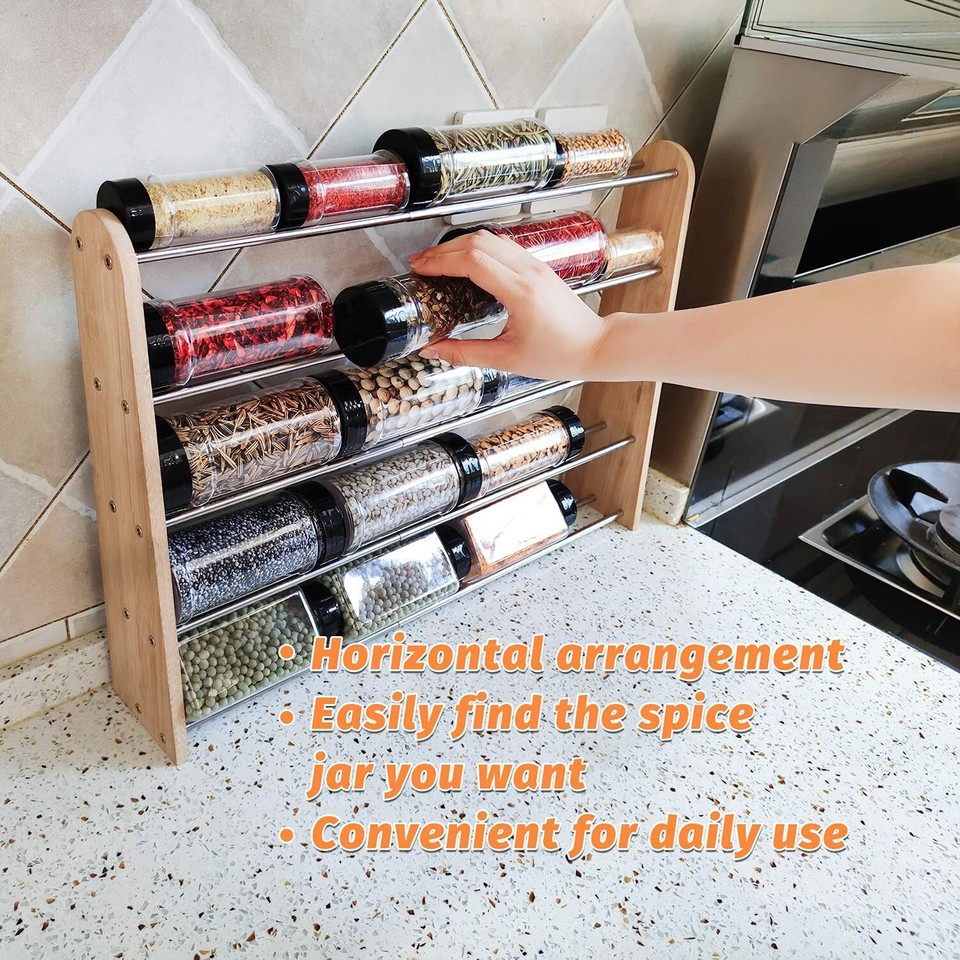 5-Tier Expandable Retractable Spice Rack Storage For Any Sz Countertops ...