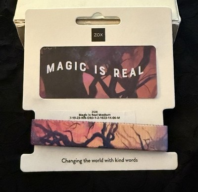 New! ZOX Single *MAGIC IS REAL* Sz MEDIUM/OS - Reversible Wristband ...