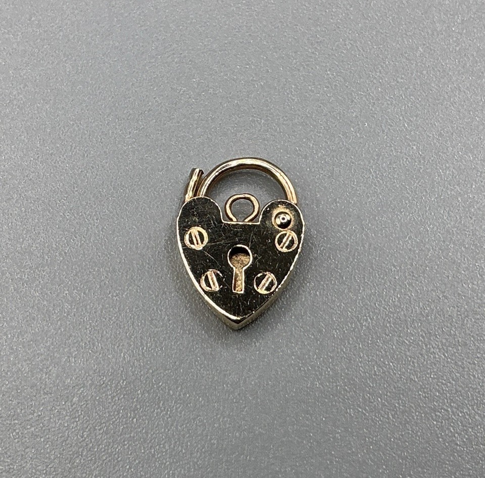 9ct Gold Lock Charm - 375 Hallmark | eBay UK