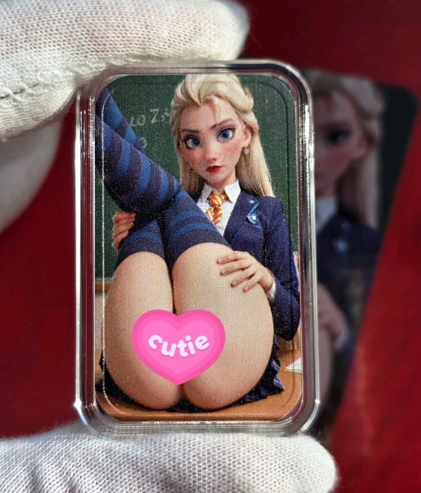 SEXY! 🔥 Elsa "Back To School" - 1 oz .999 Fine Silver Colorized Bar COA #2 /100 | eBay