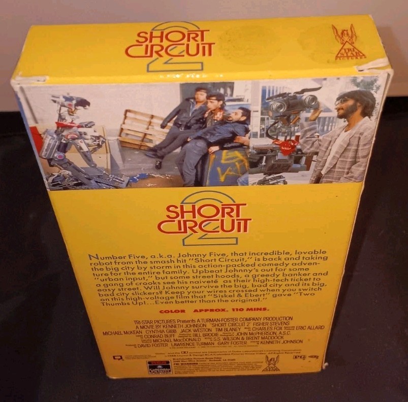 Short Circuit 2 VHS VCR Movie 1988 Fisher Stevens Good Condition Works ...