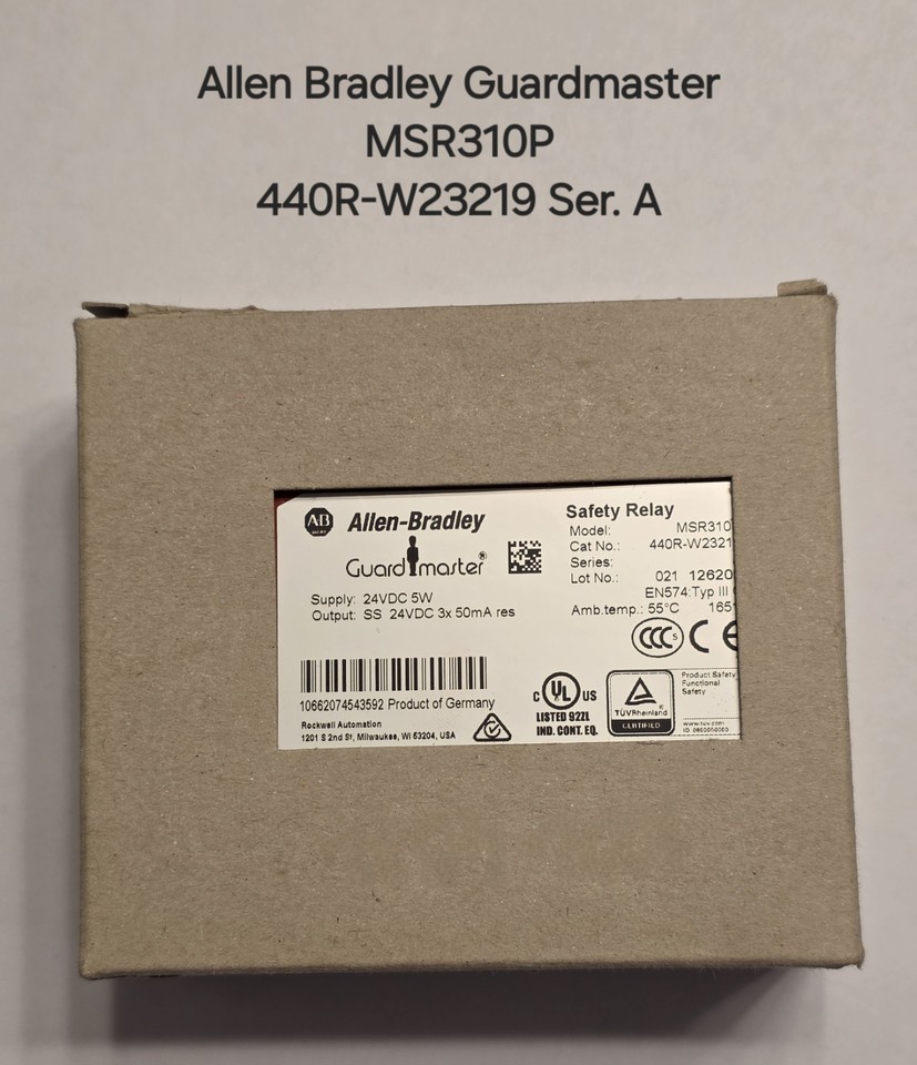Allen-Bradley 440R-W23219 MSR310P Guardmaster Safety Relay *NEW *USA ...