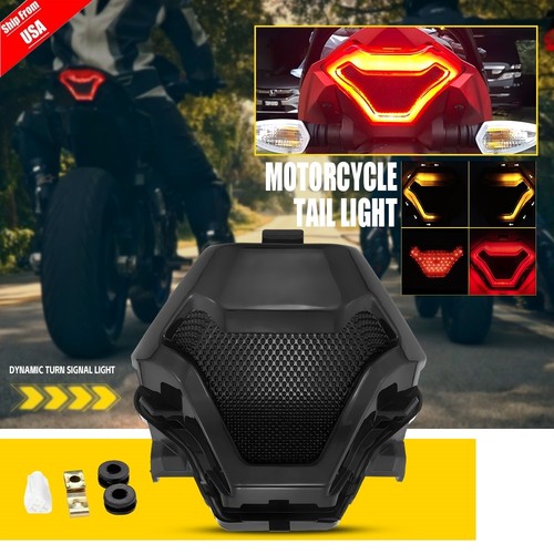 Integrated LED Tail Light Brake Turn Signals For Yamaha R3 MT03 MT25 ...