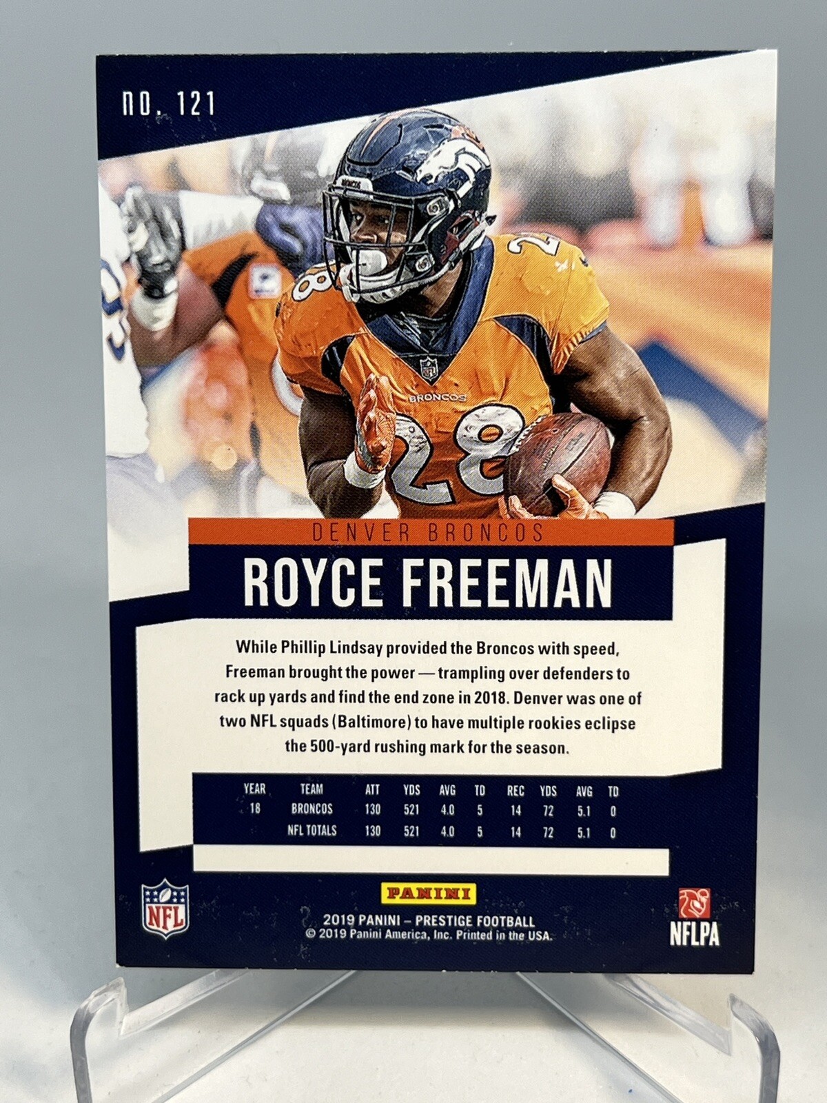 2019 Panini Prestige - Xtra Points Blue #121 Royce Freeman for sale ...
