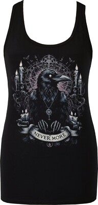 Nevermore Edgar Allan Poe Women's Gothic Tank Top Raven Goth Horror ...