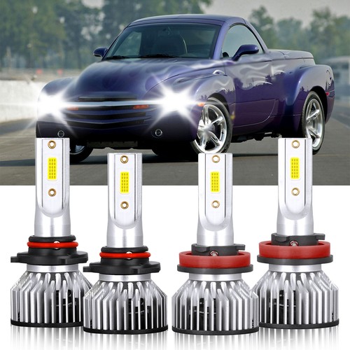 4x 9005 H11 LED Headlight Bulbs High Low Beam 6000K For Chevrolet SSR ...