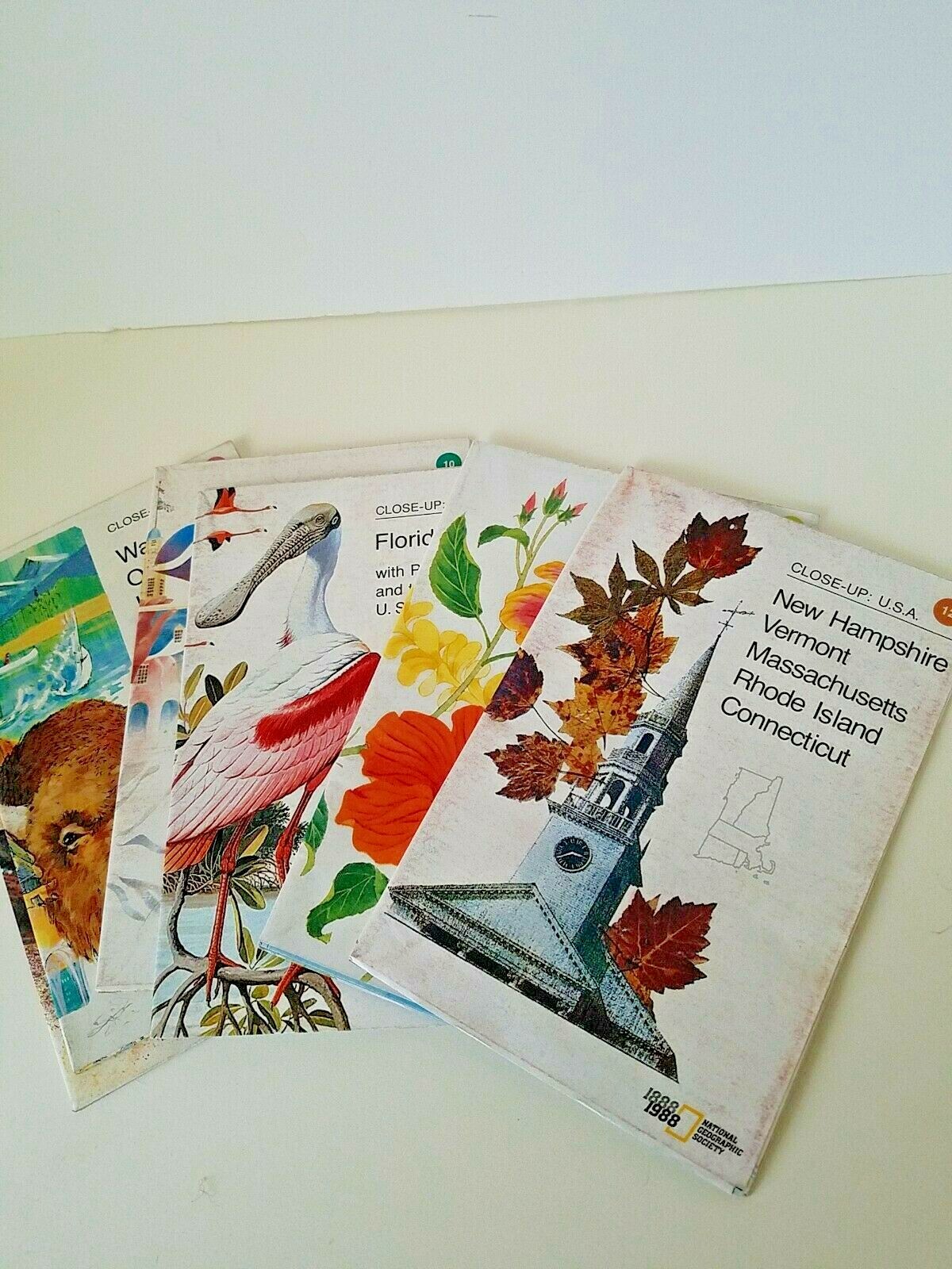 Vintage National Geographic Close Up USA Maps 1988 Lot Of 6 | eBay