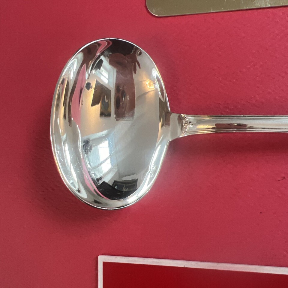 LOUCHE SAUCE CHRISTOFLE FRANCE MALMAISON METAL ARGENTE TRÈS BEL ÉTAT 18 ...