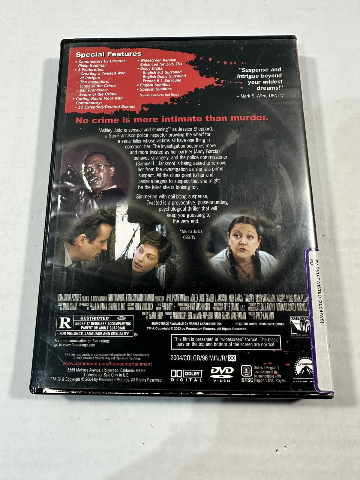 Twisted - DVD - Widescreen Collection | eBay