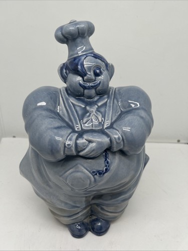 Vintage COOKIE JAR - Pottery BLUE CHEF PIERRE , rare Red Wing Stamped ...