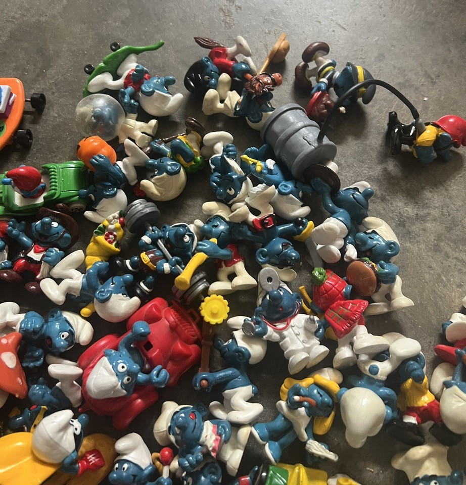 Vintage VTG Retro Smurfs Smurf Smurfette Blue PVC Figures Lot Of 100 | eBay