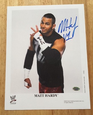 MATT HARDY V1 Signed Autograph 8.5x11 Photo WWF WWE TNA BROKEN With ...