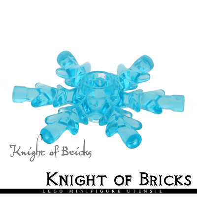 LEGO Minifigure Trans-Light Blue Rock 4 x 4 Crystal Ice Snowflake | eBay