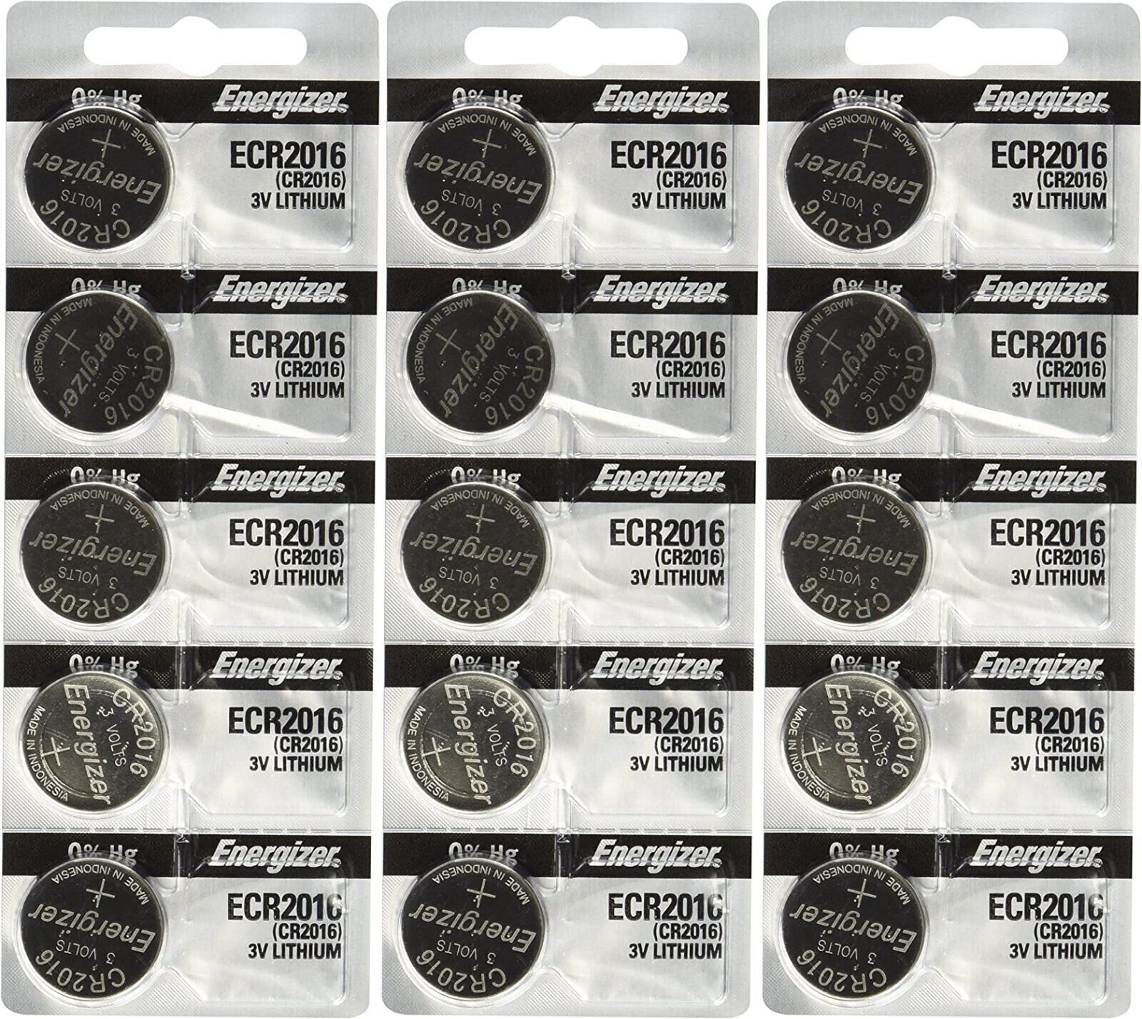 Energizer CR2016 Lithium Batteries 15 PACK BULK SAVINGS | eBay