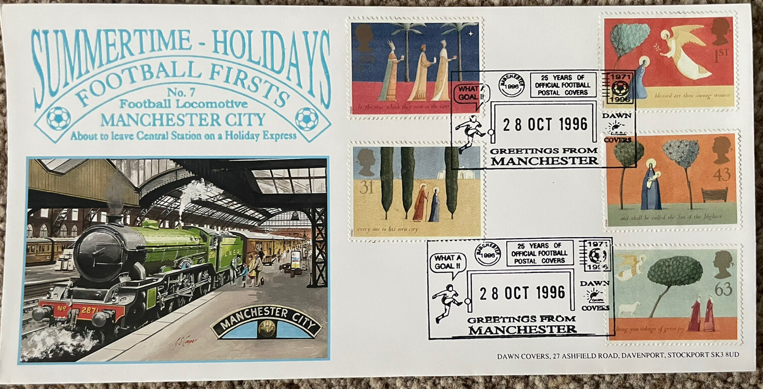 Manchester City Football Firsts ‘Large’ Dawn First Day Cover 1996 | eBay UK