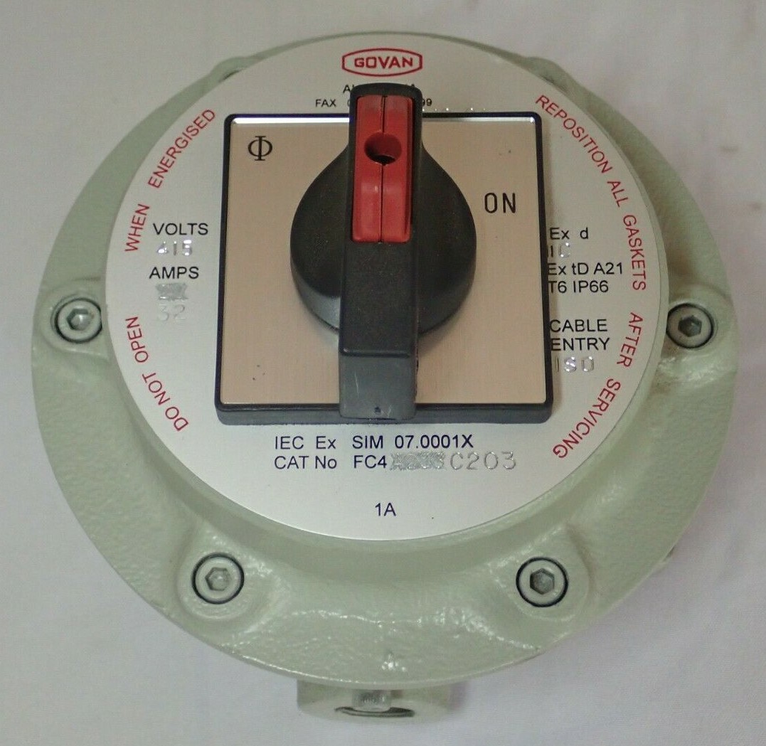 PEPPERL+FUCHS GOVAN FC4C203 SINGLE GANG SWITCH / ISOLATOR 415 V 32 A ...