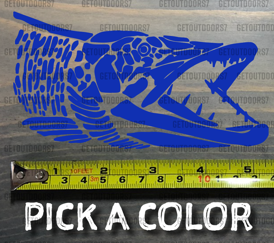 Musky Sticker Decal Muskie 5.5" Northern Pike Die Cut Hunter Fly ...