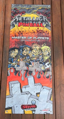 Stern Metallica Master of Puppets Pinball Machine Banner 2013 Limited ...