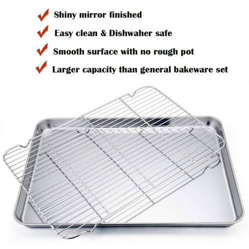 Extra Large Baking Sheet And Rack Set Stainless Steel Cookie Sheet ...